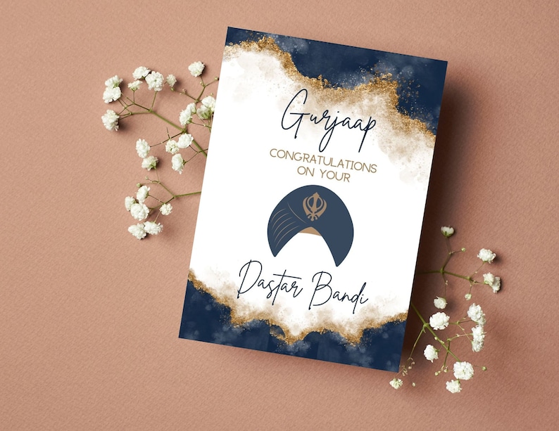 Dastar Bandi Congrats Card, Sikh Greeting Cards, Sikh Digital Cards ...