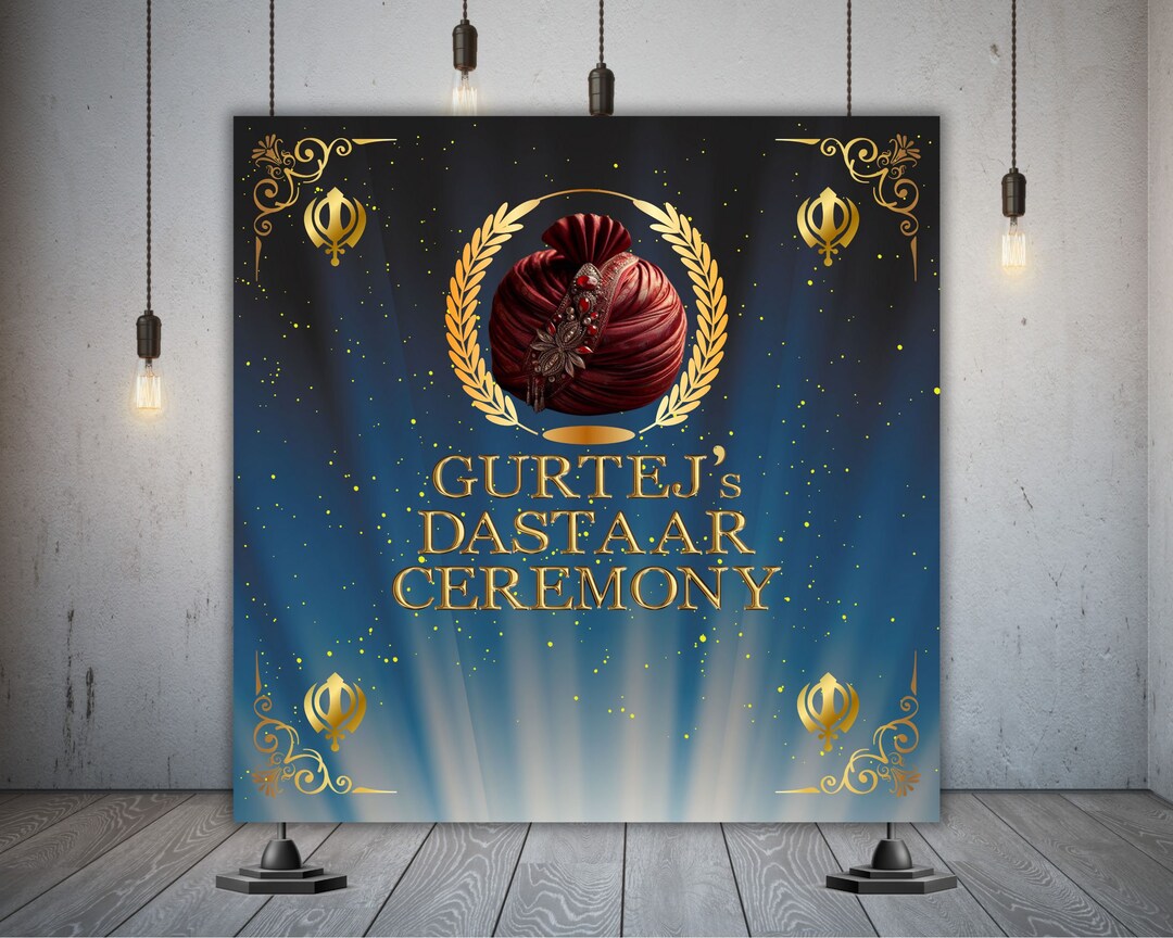 Dastar Bandi Photo Backdrop, Event Backdrop Banner, Custom DIGITAL ...