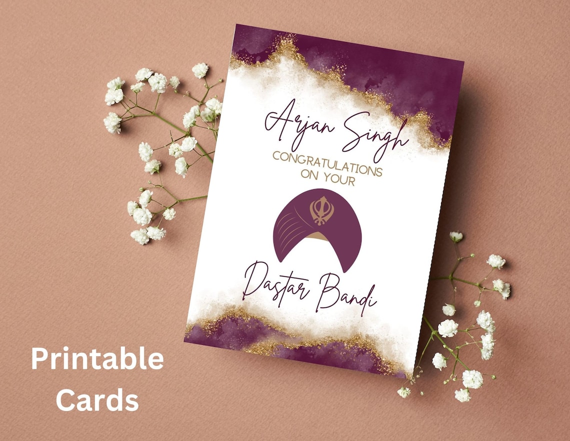 Dastar Bandi Congrats Card, Sikh Greeting Cards, Sikh Digital Cards ...