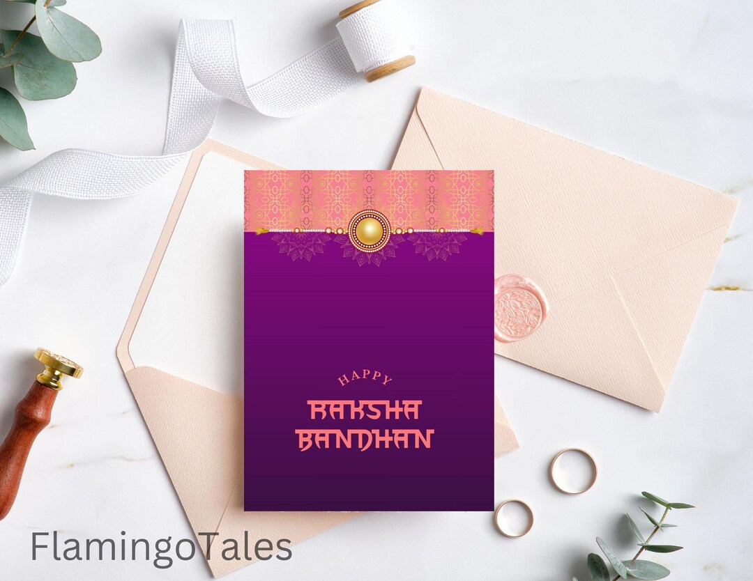 Happy Raksha Bandhan Card,printable Rakhi Card,rakhri Cards,modern Rakhi Card,bhai,brother ...