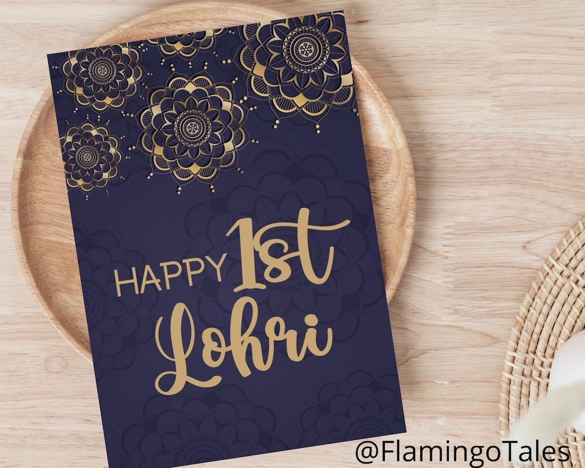 Happy First Lohri Card Printable Printable Lohri Cards Lohri - Etsy