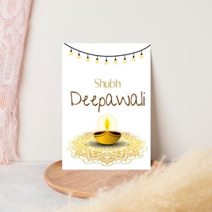 Happy Diwali Printable Cards,simple,instant Download,digital Diwali ...