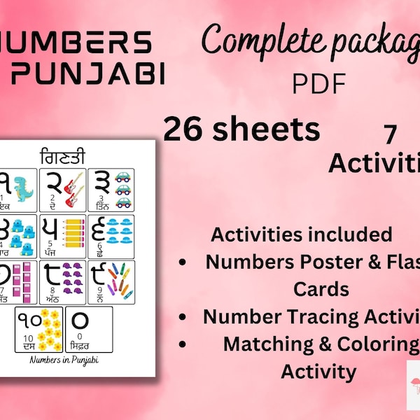 Punjabi Numbers - Etsy Australia