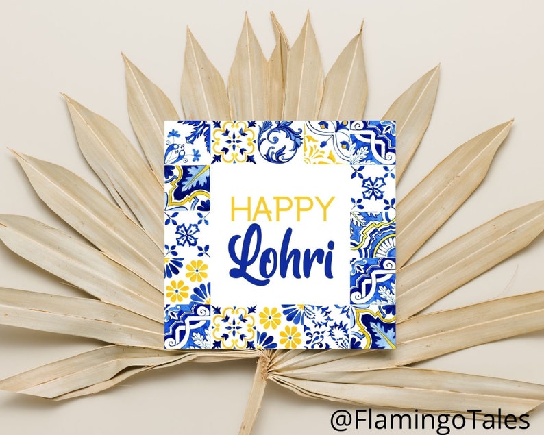Happy Lohri Card Printable, Printable Lohri Cards, Lohri Celebration ...