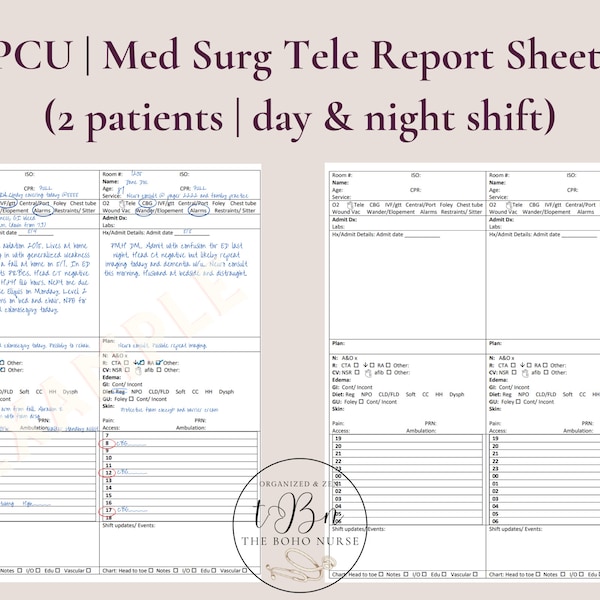 Pcu Brain Sheet - Etsy