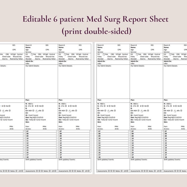 Telemetry Night Report Sheet - Etsy