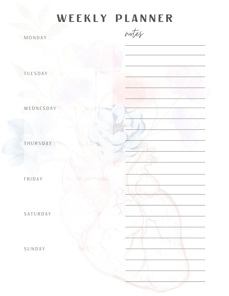 Daily Planner Printable Weekly Planner and Bullet Journal Pages Free - Etsy
