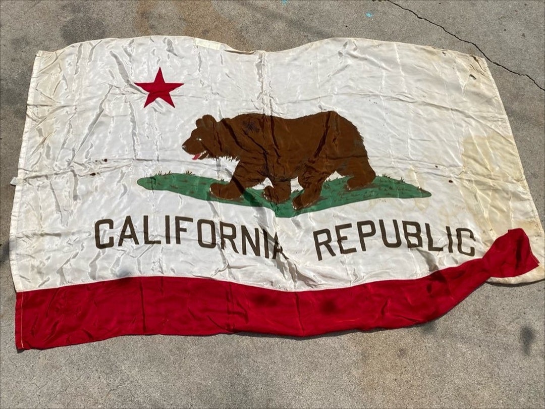 Vintage California State Bear Flag 55.5x36“ Unique - Etsy