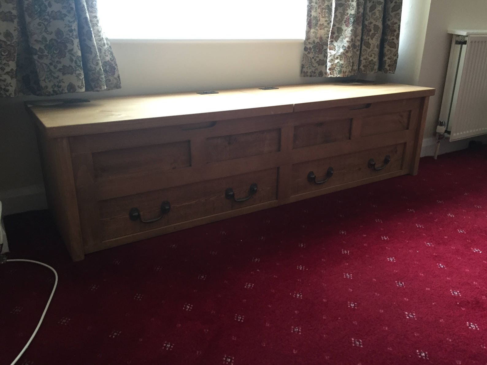 Low Window Seat With Drawers - Storage Box - Etsy UK