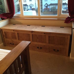 Low Window Seat With Drawers - Storage Box - Etsy