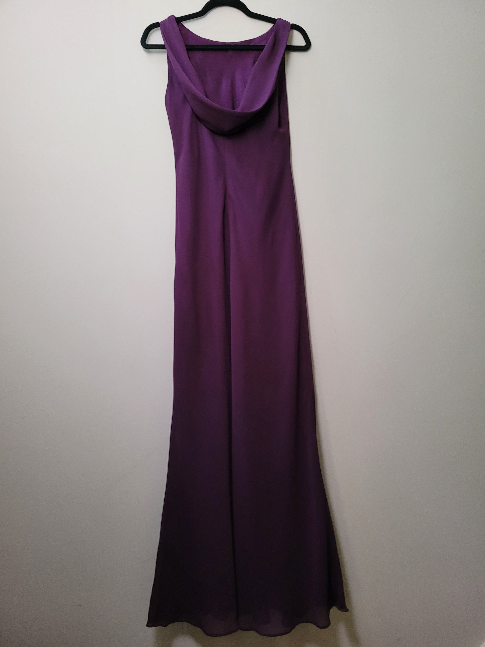 Low Back Formal Dress 90s/y2k Purple Drape Back Dress Vintage ...