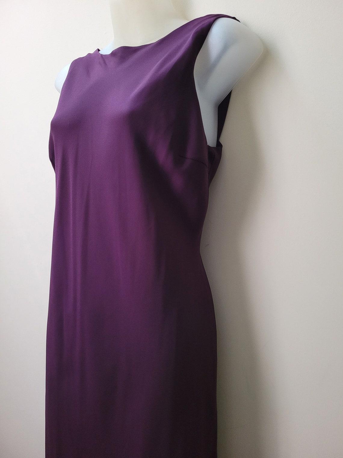 Low Back Formal Dress 90s/y2k Purple Drape Back Dress Vintage ...