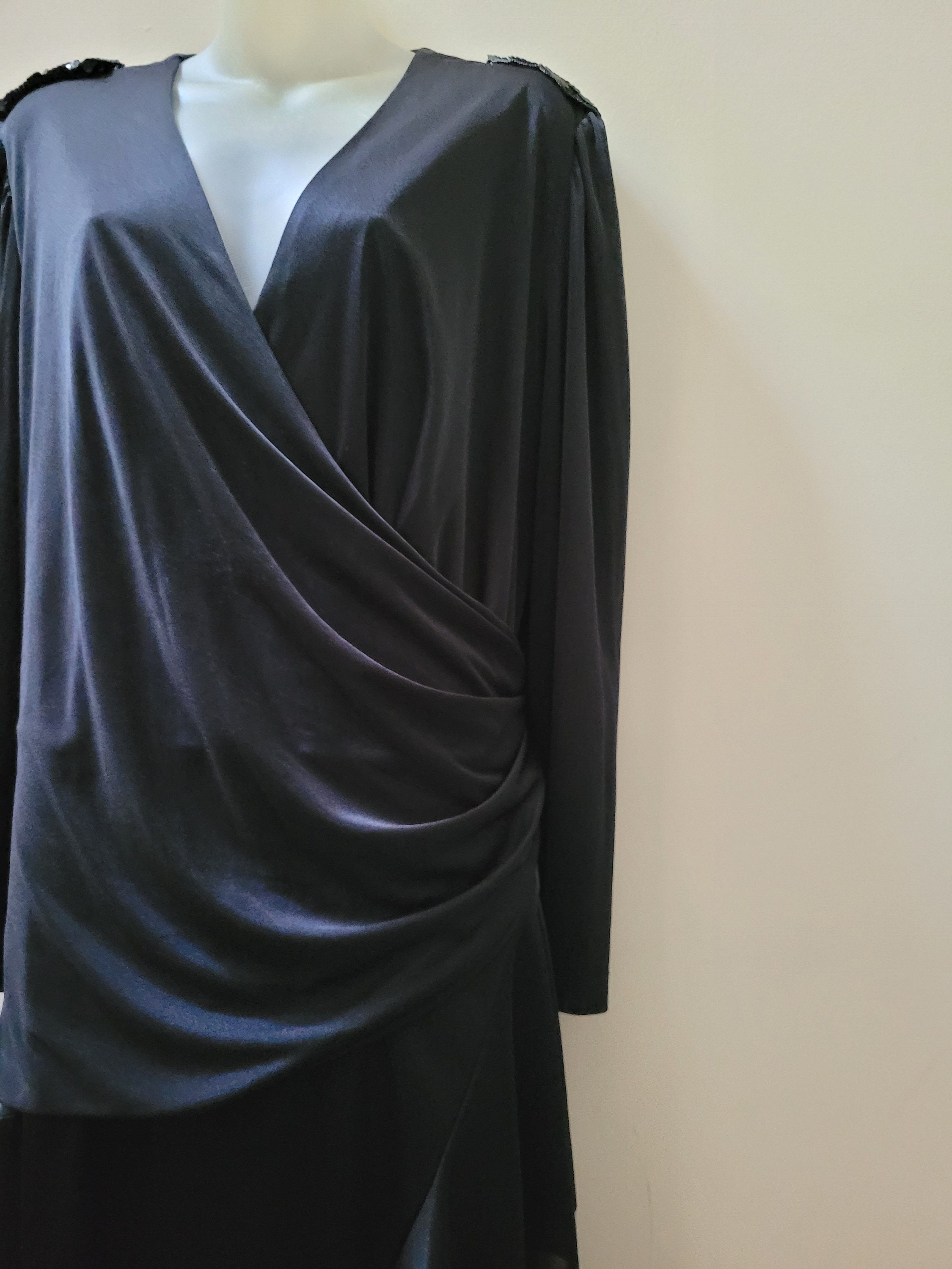 80s Does 20s Dress 1980s Evening Dress - Etsy