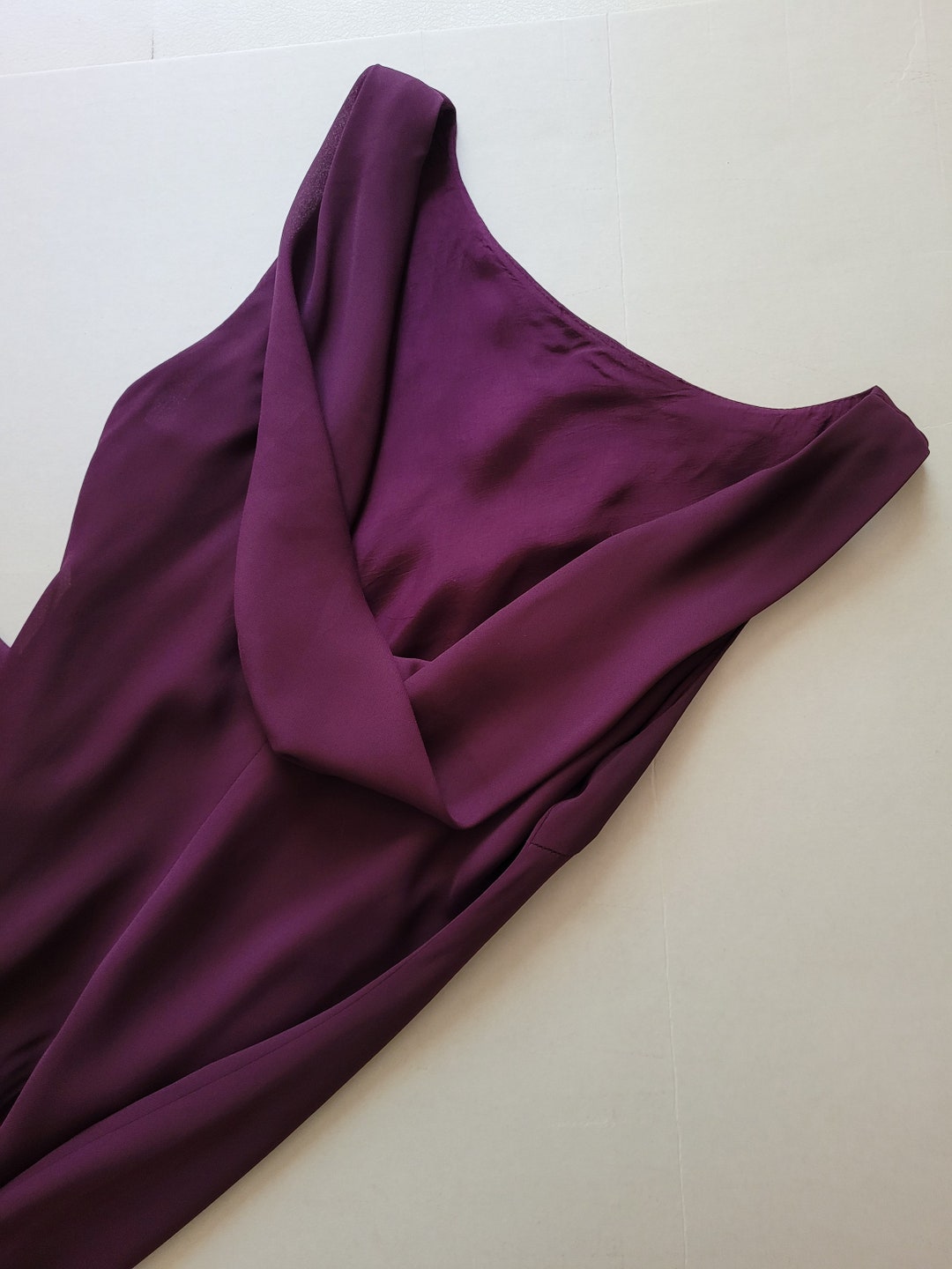 Low Back Formal Dress 90s/y2k Purple Drape Back Dress Vintage ...