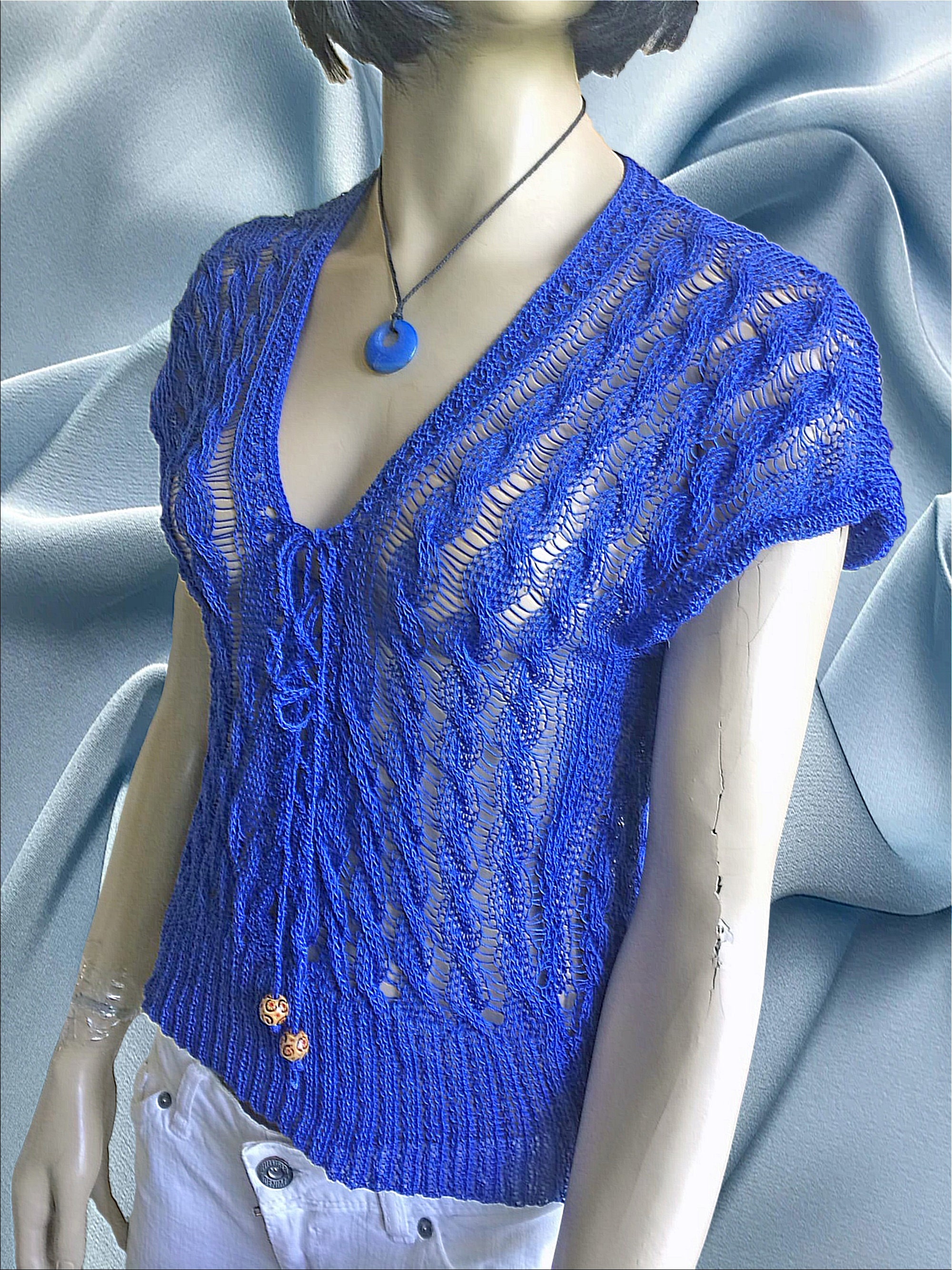 T shirt Pattern PDF Knitting Pattern Of A Cropped Summer Top Etsy