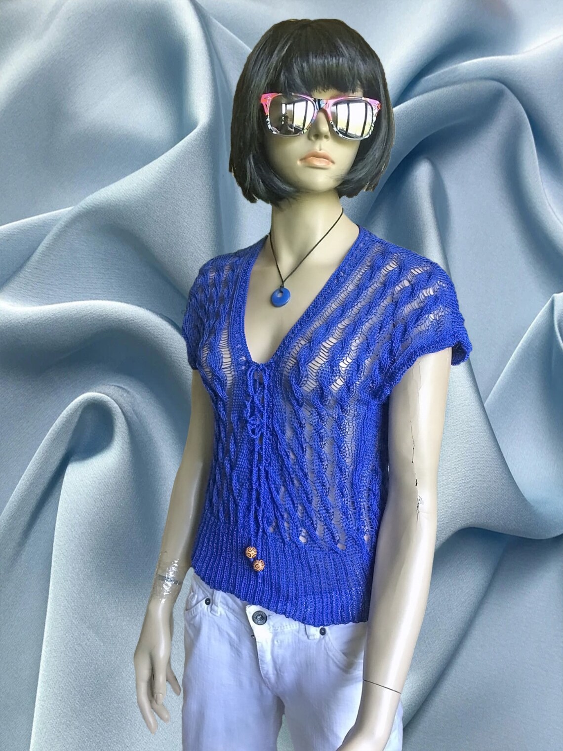 T shirt Pattern PDF Knitting Pattern Of A Cropped Summer Top Etsy
