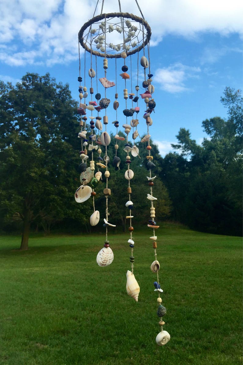 Natural Beach Decor Sea Shell Mobile. Long Spiral Mobile / Dream ...