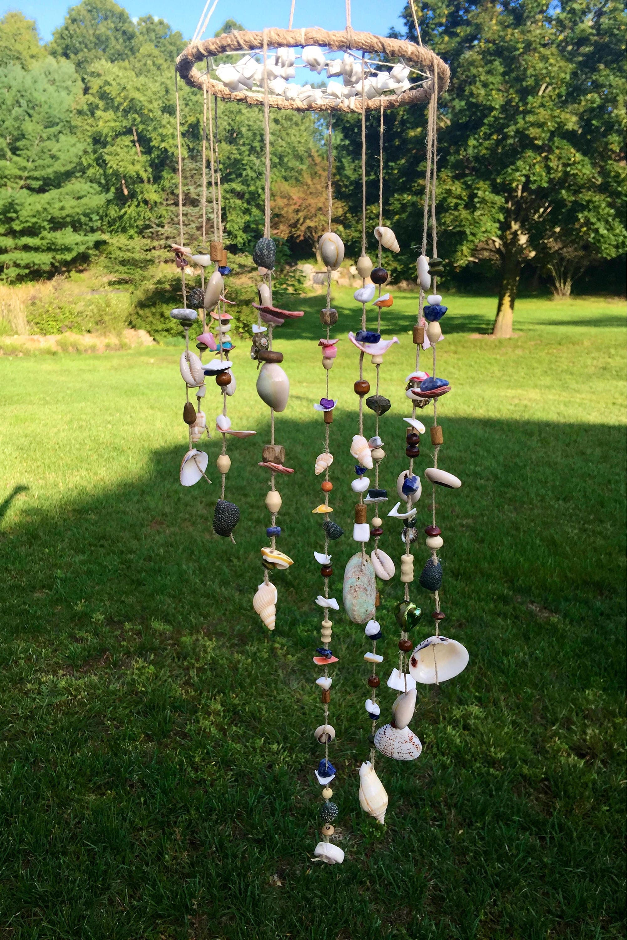 Natural Beach Decor Sea Shell Mobile. Long Spiral Mobile / Dream ...