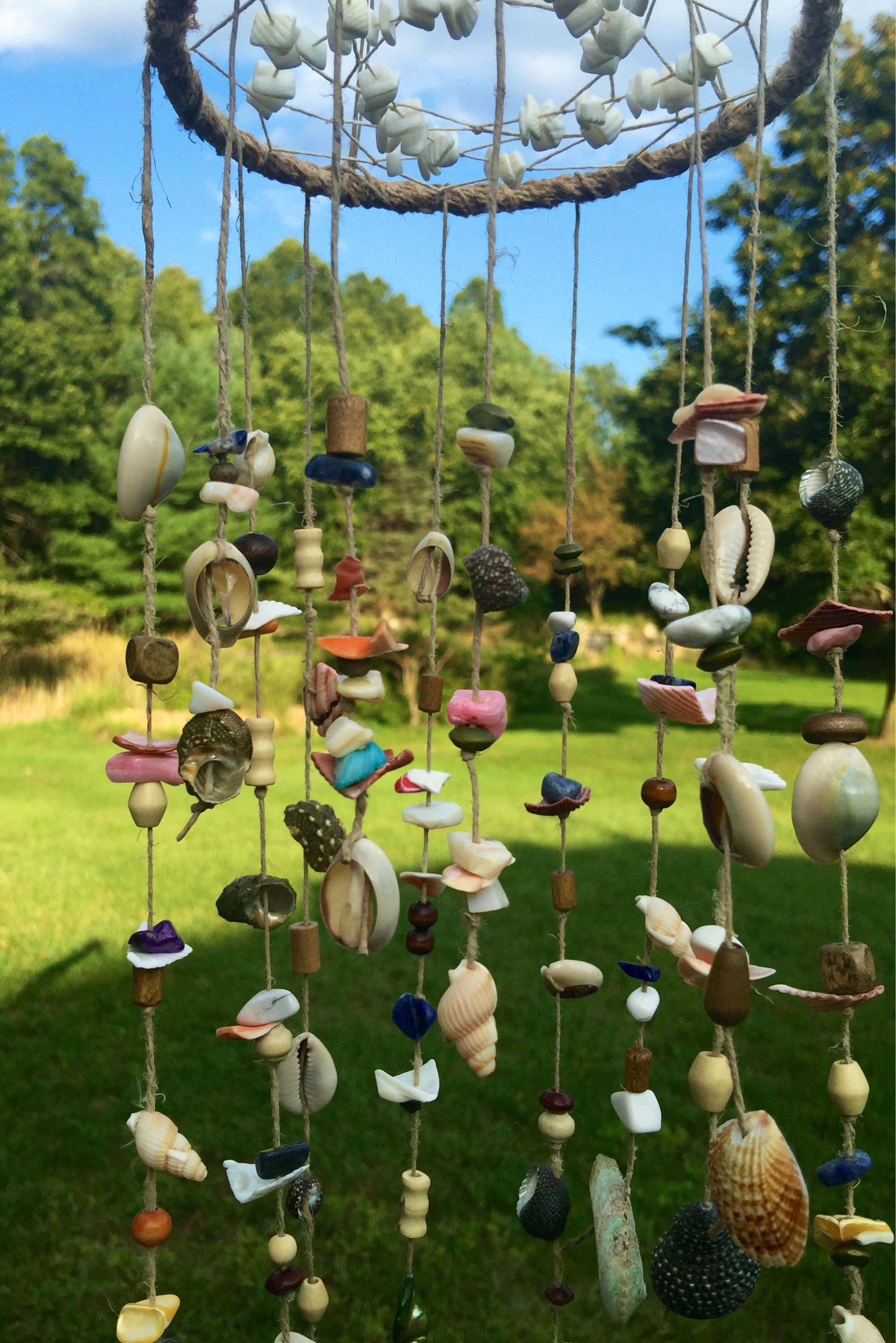 Natural Beach Decor Sea Shell Mobile. Long Spiral Mobile / Dream ...