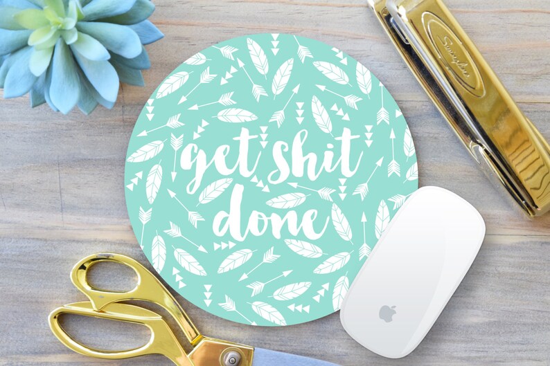 Get Sht Done Mouse Pad Funny Mouse Pad Curse Words Gift - Etsy UK