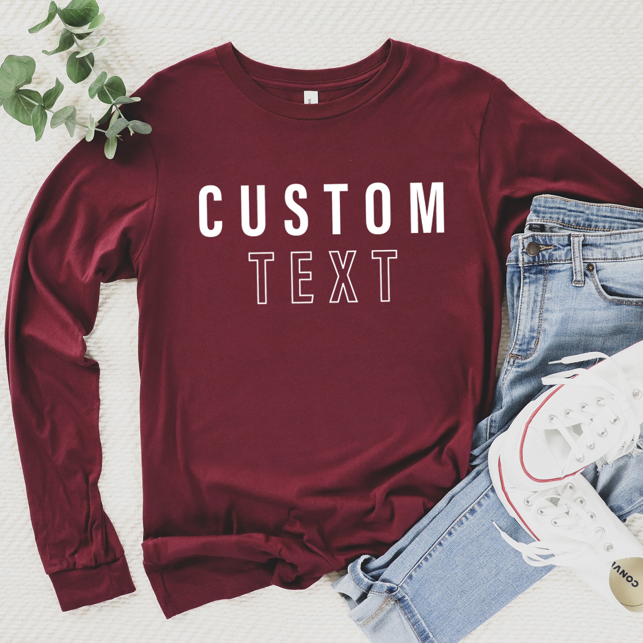 Custom Long Sleeve Shirt Personalized Long Sleeve Shirt - Etsy UK