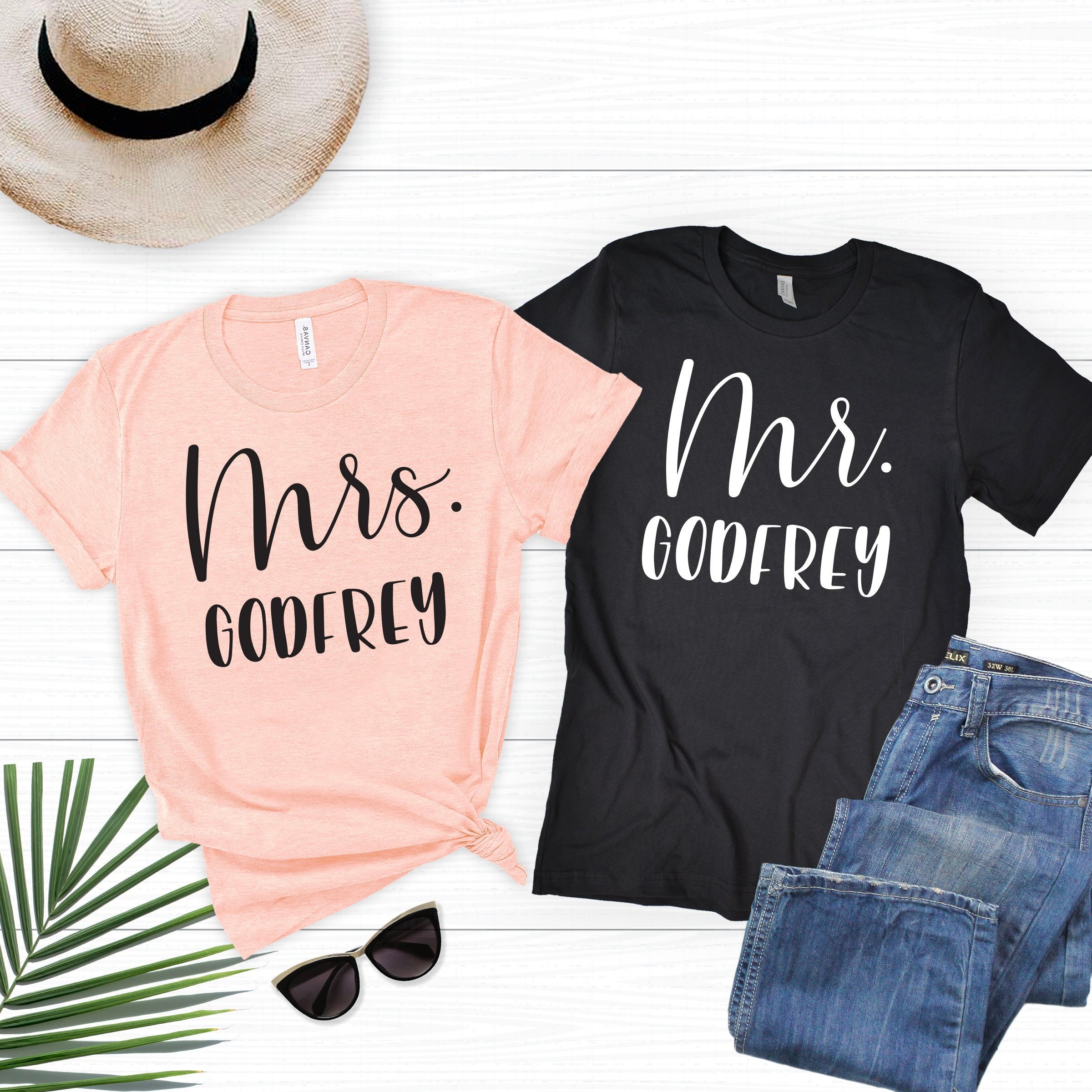 Mr And Mrs Shirts Honeymoon Shirts Just Married Shirts Etsy