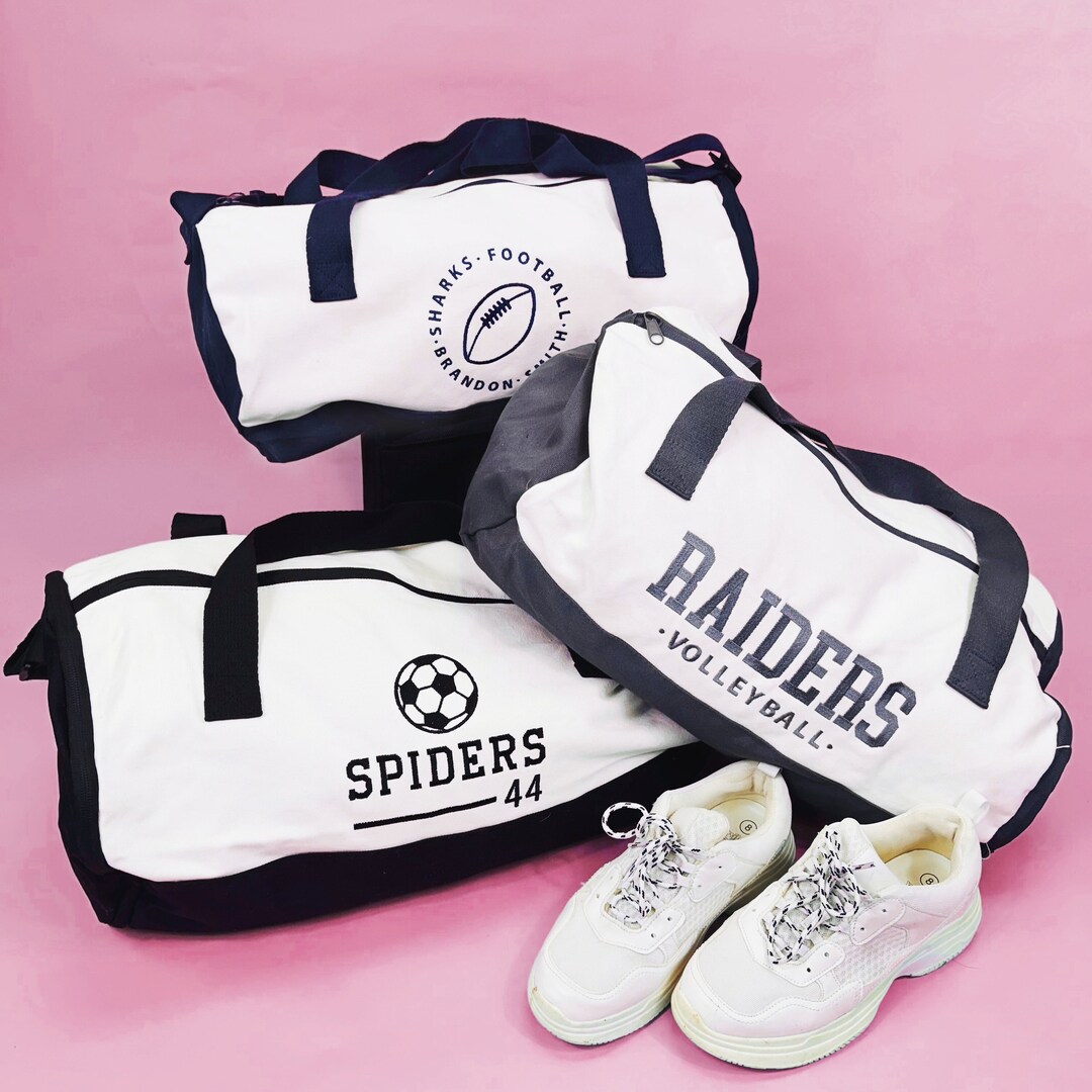 Cotton Duffel Bag, Embroidered Duffel Bag, Sports Duffel, Sports Bag ...