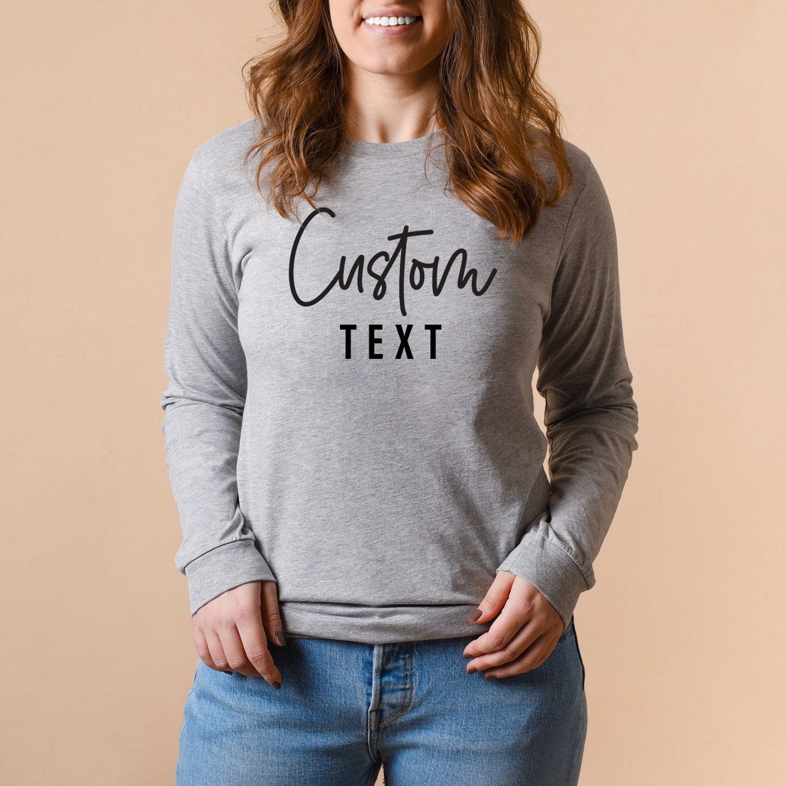 Custom Long Sleeve Shirt Personalized Long Sleeve Shirt - Etsy UK
