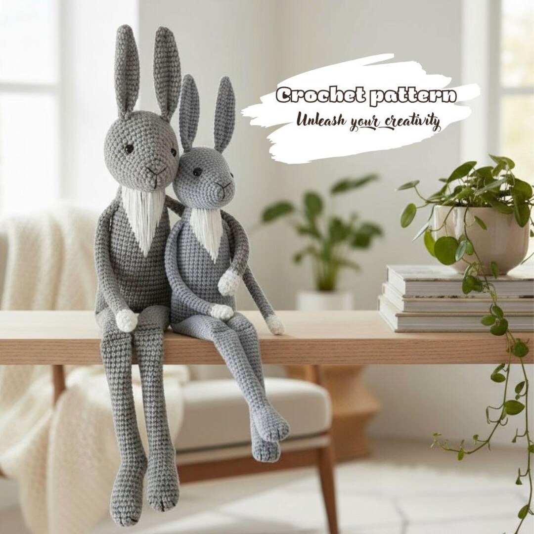 Crochet Bunny Pattern PDF, Easy Amigurumi Pattern, Easter Bunny, Rabbit ...