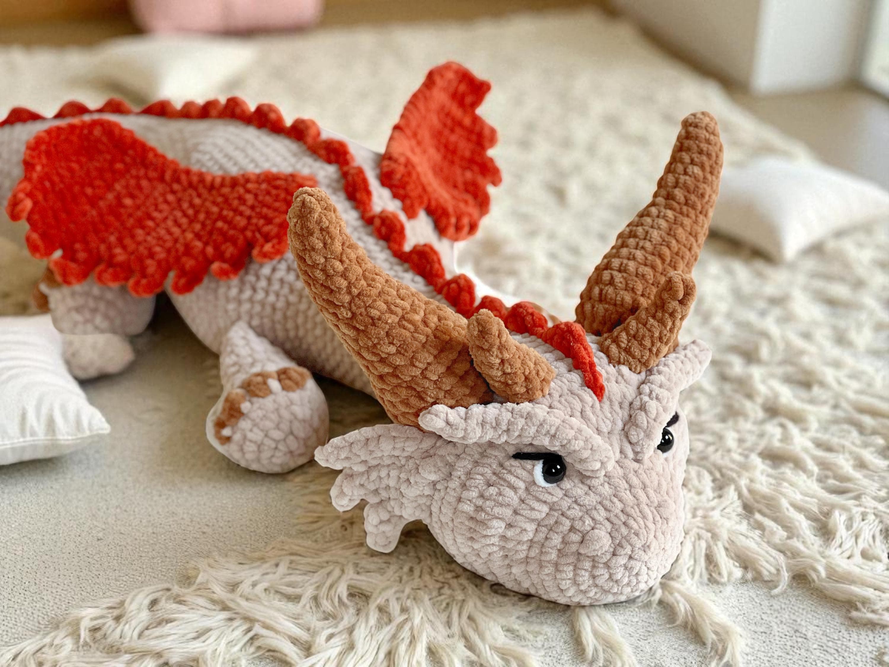 Crochet Dragon Pattern, Plush Dragon, Fairy Crochet Dragon, Amigurumi ...