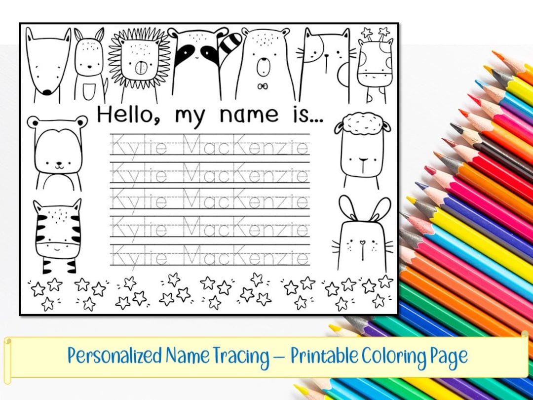 Custom Name Handwriting Practice, Name Tracing Worksheets, Printable ...