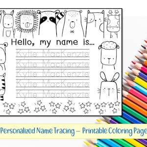 Custom Name Handwriting Practice, Name Tracing Worksheets, Printable ...