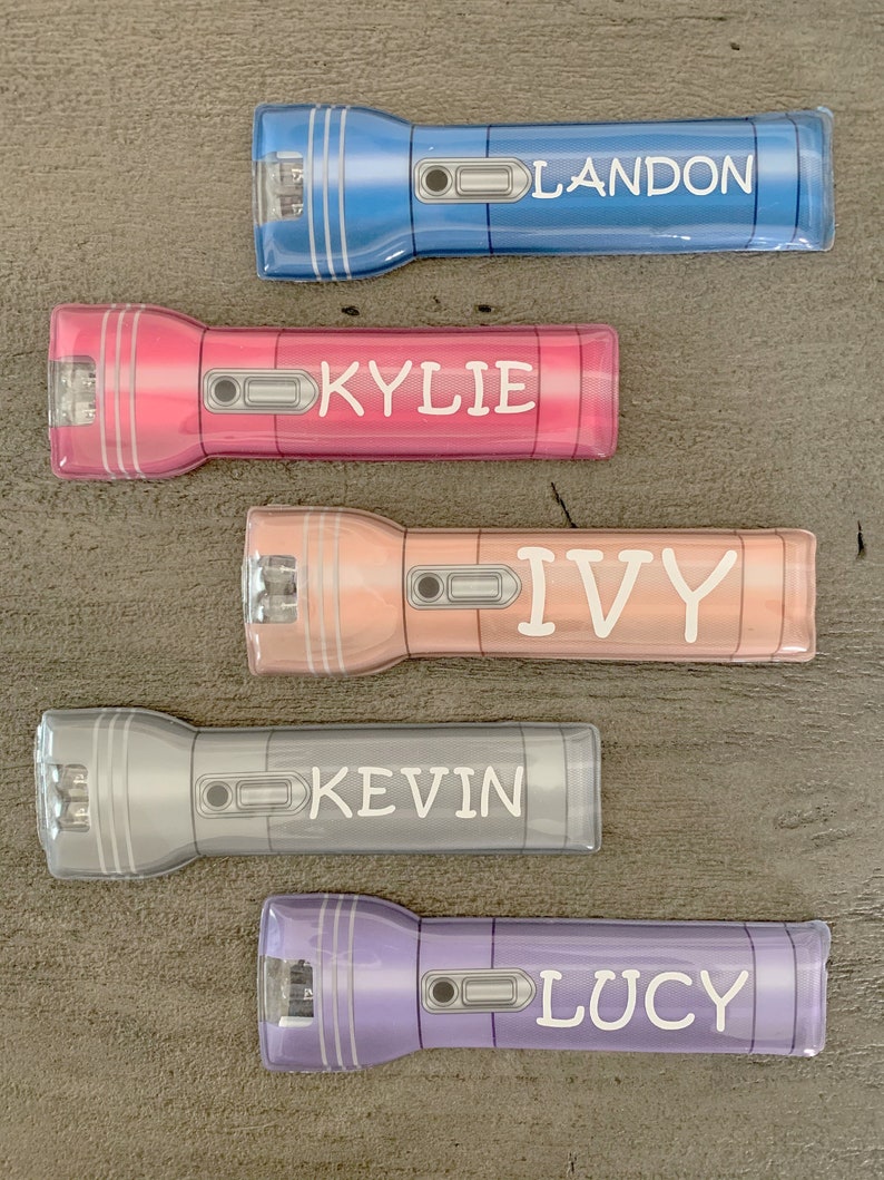 Personalized Kids Flashlight: Thin Magnetic Party Favors - Etsy