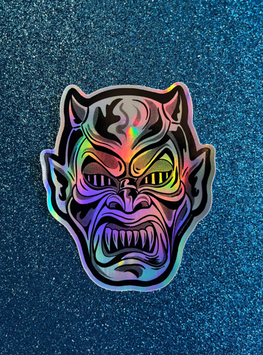 Demons Inspired Holographic Sticker - Etsy