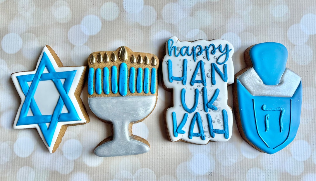 Happy Hanukkah Cookies - Etsy