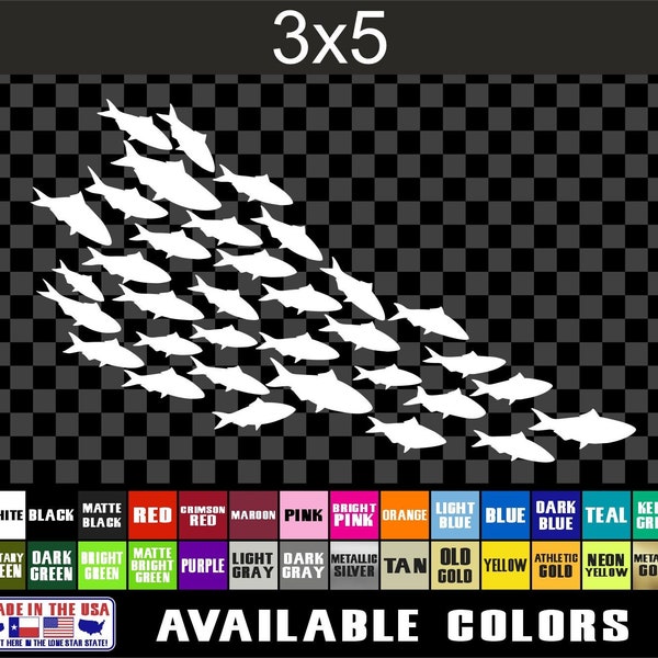 School of Fish Decal - Etsy