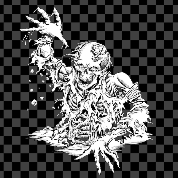 Zombie Car Decal - Etsy