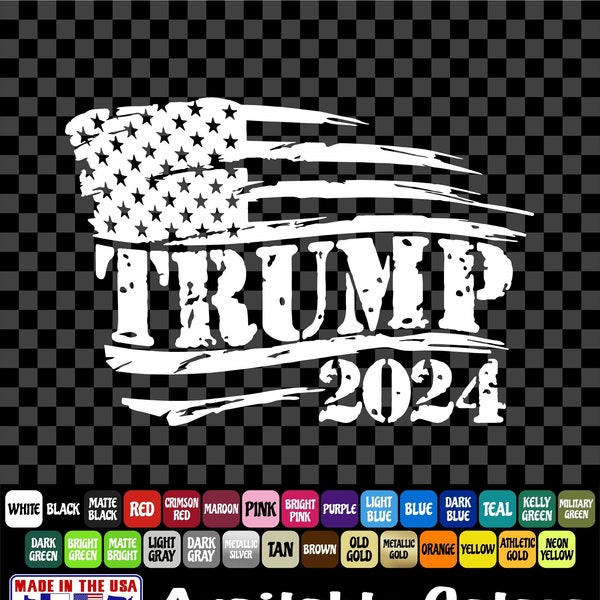 Trump 2024 Flag Decal - Etsy