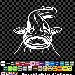 Flathead Catfish Fish Sticker Fishing Noodling Vinyl Decal Car Truck ...