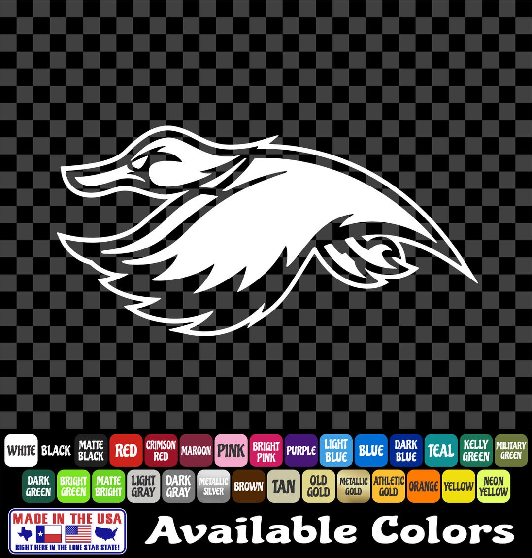 Flying Duck Sticker Mascot Hunting Birds Waterfowl Fun Vinyl Decal ...