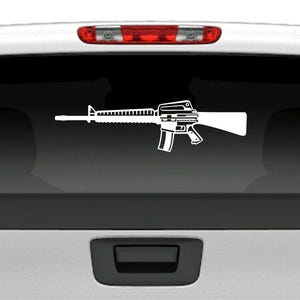 Tactical Airsoft AR15 .556 Assault Rifle Machine Gun Military Vinyl ...