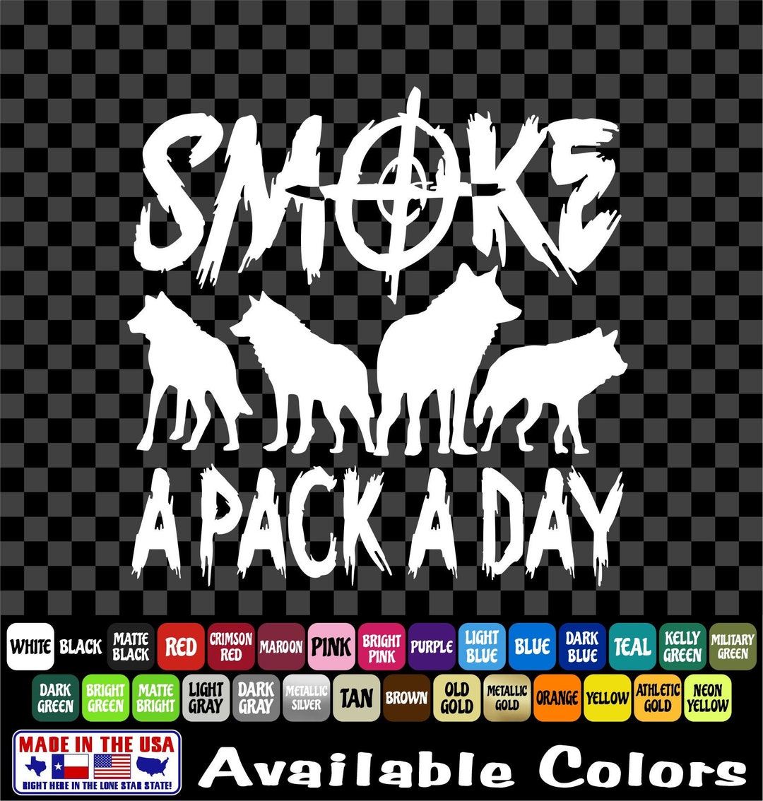 Smoking Yotes Sticker Coyote Decal Predator Varmint Yote Pack Hunter ...