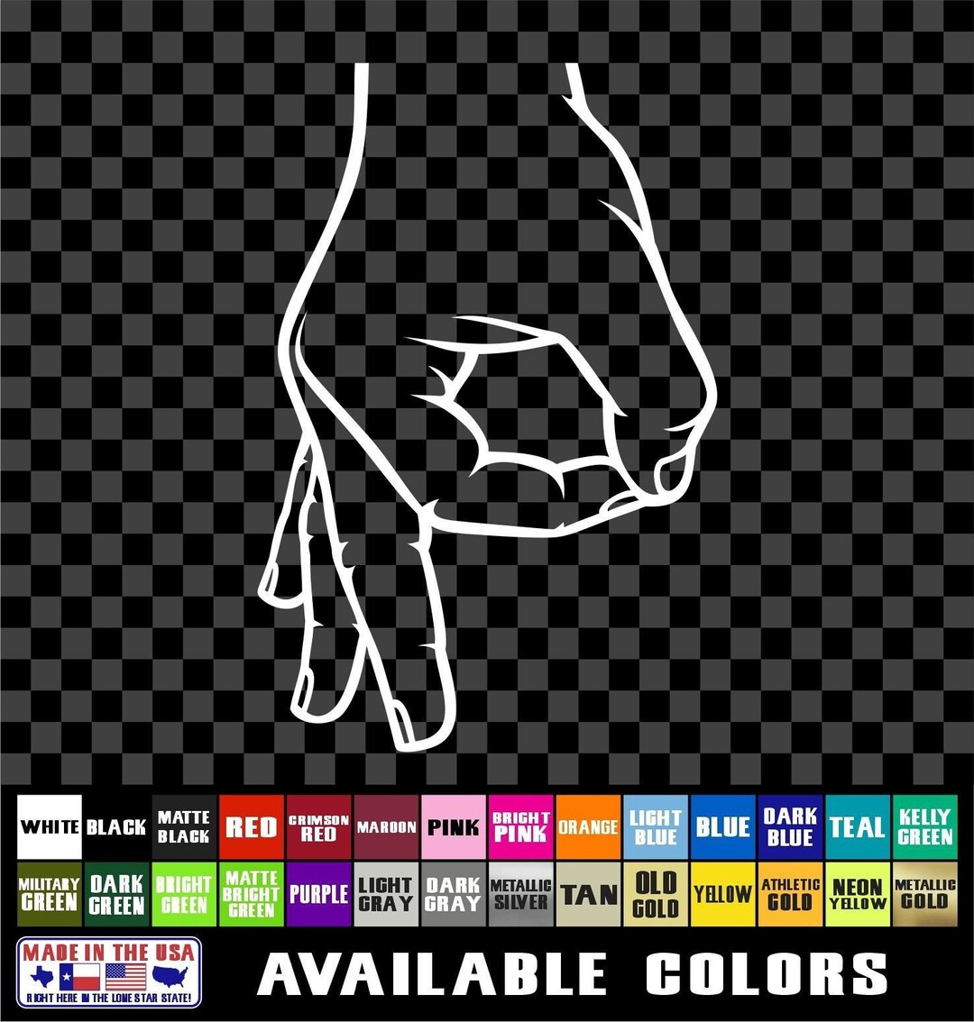 CIRCLE Hand Punch Game Sticker Outline Made You Look Gotcha - Etsy