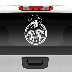 Chuck Norris Approved Sticker Car Truck Van Vinyl Window Decal - Etsy