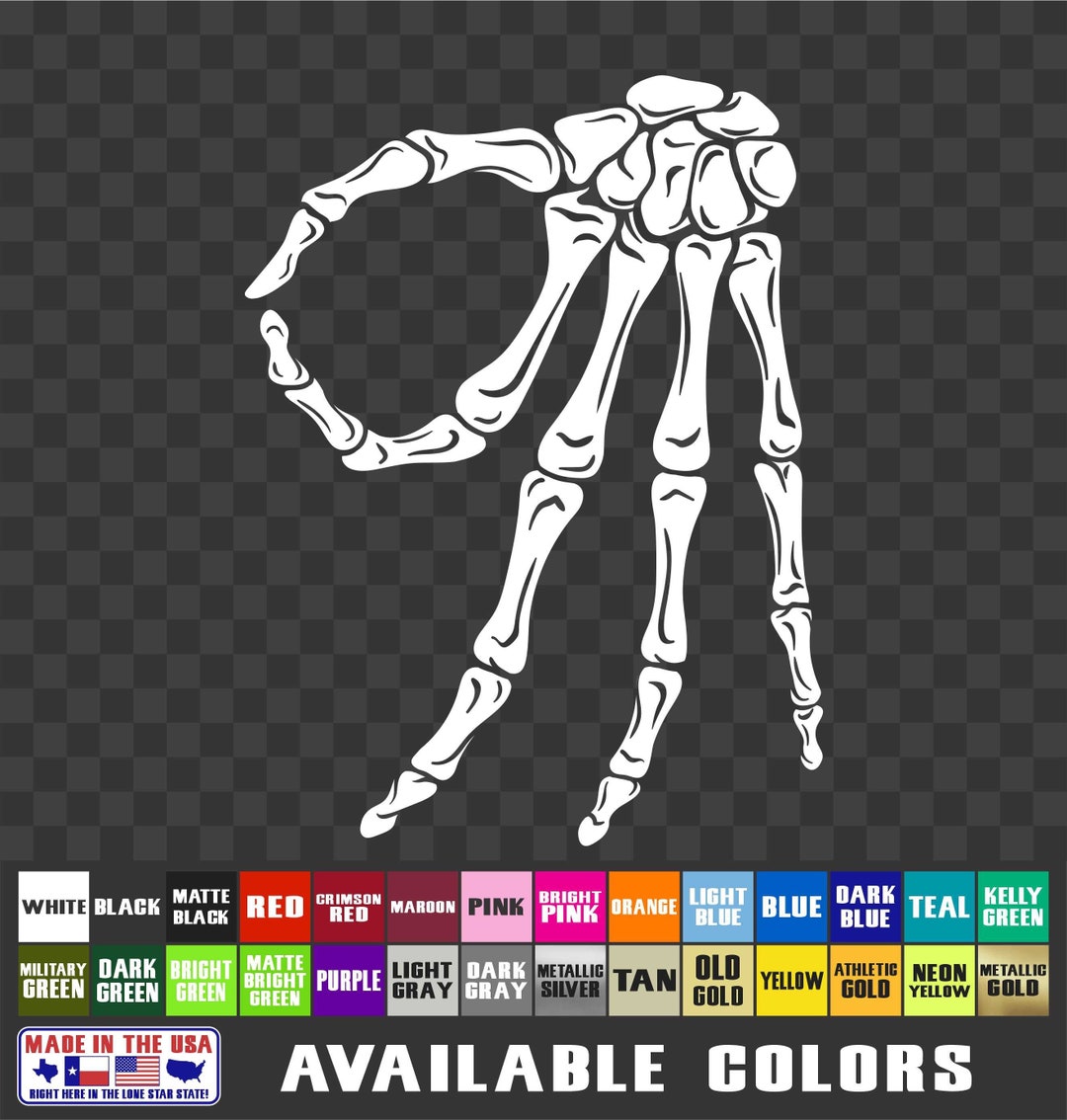 CIRCLE Hand Punch Game Sticker Skeleton Made You Look Gotcha - Etsy