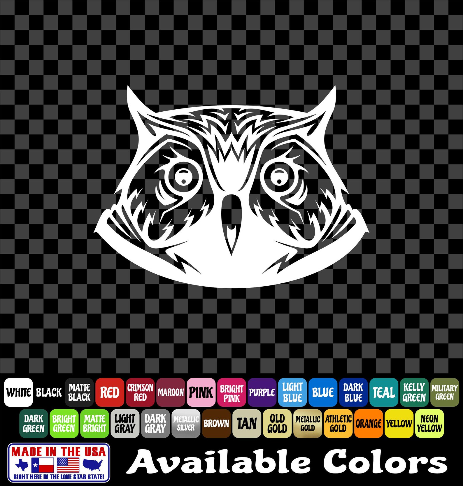 Owl Sticker Birds Fun Vinyl Decal - Etsy