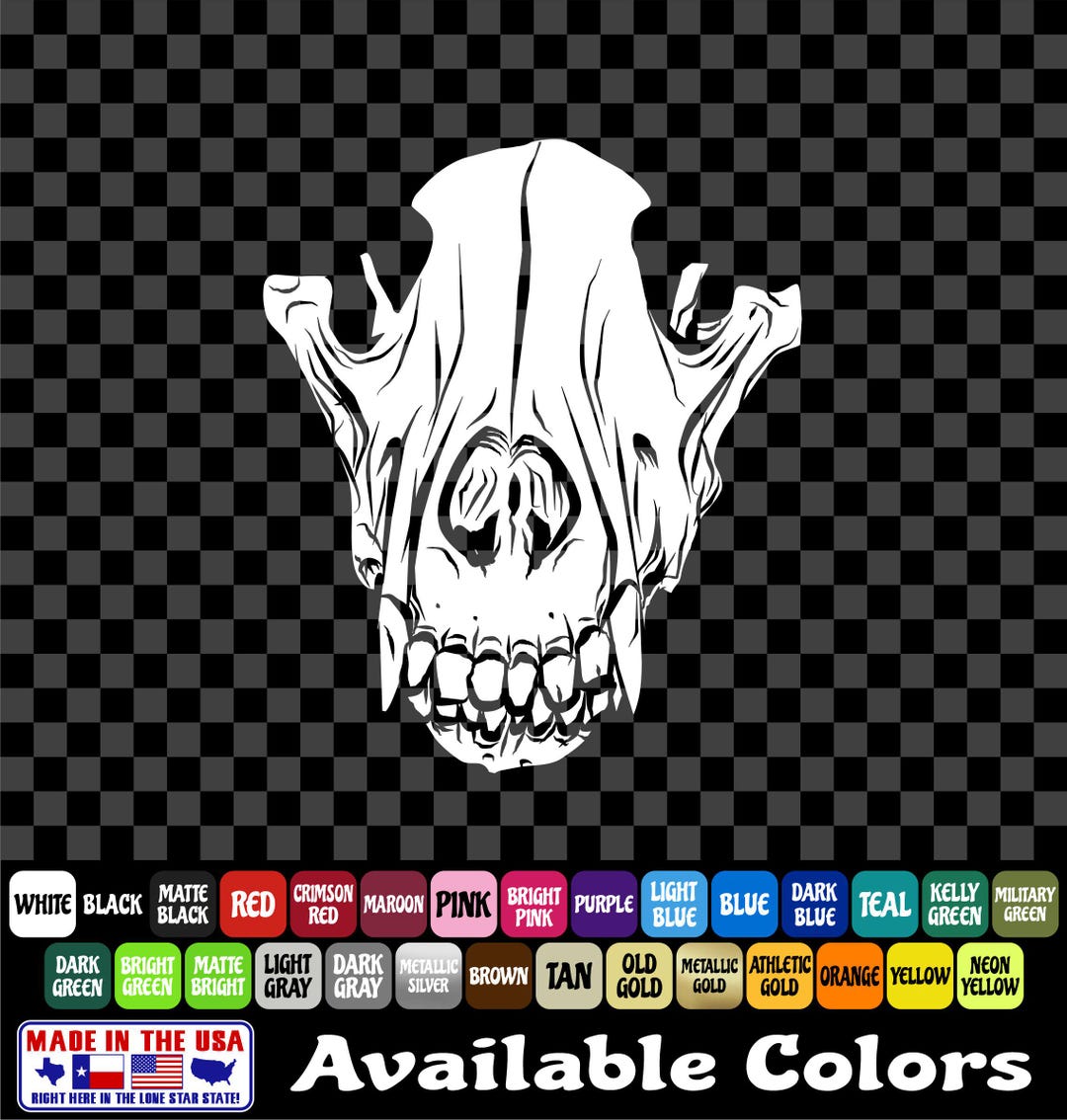 Coyote SKULL Sticker Predator Hunter Decal Varmint Hunting K-9 Cut ...