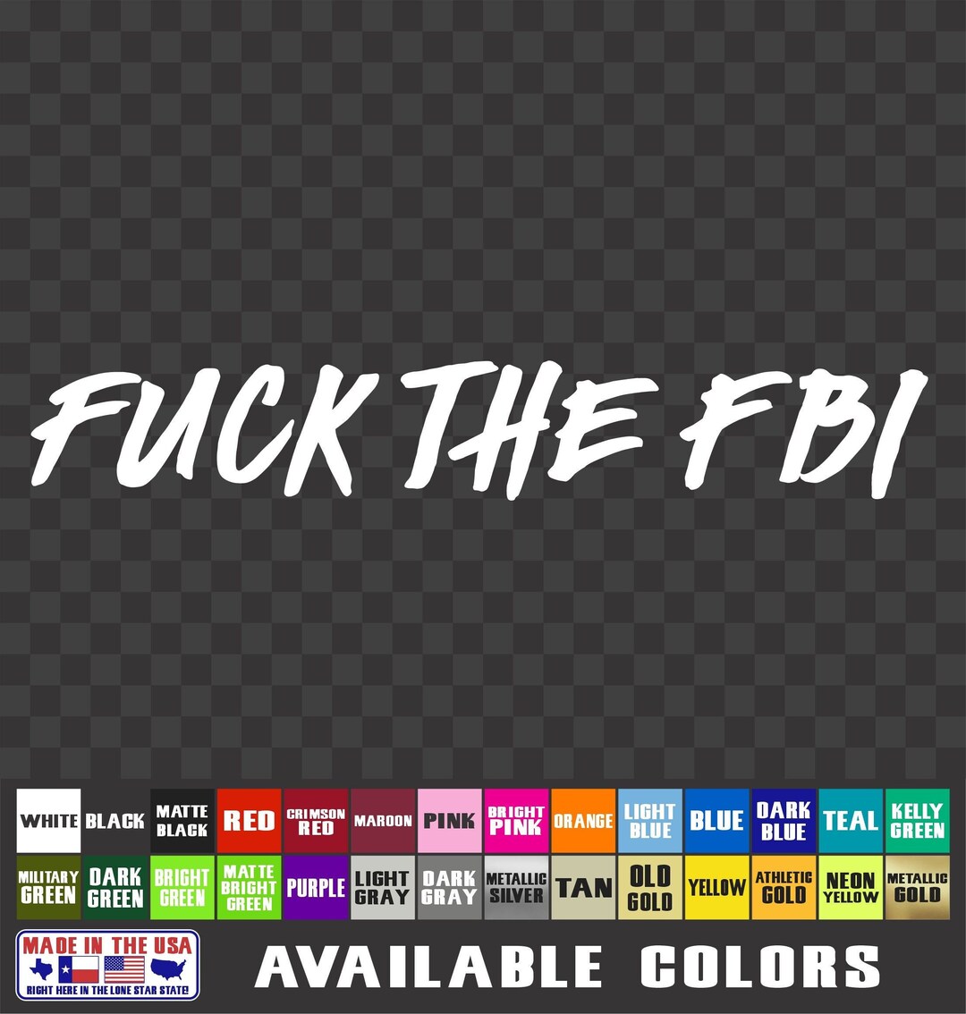 F& the FBI Sticker Vinyl Decal Car Truck - Etsy