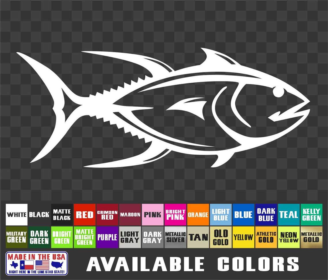 Tuna Decal Deap Sea Saltwater Fish Fishing Ocean Window - Etsy UK