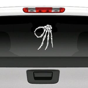 CIRCLE Hand Punch Game Sticker Skeleton Made You Look Gotcha Sneaky ...